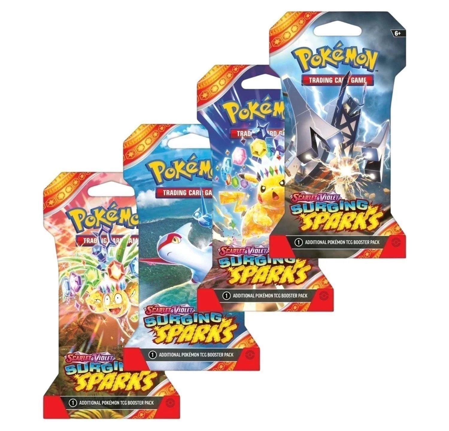 Pokemon Scarlet & Violet Surging Sparks Sleeved Booster – Soccer Cards ...